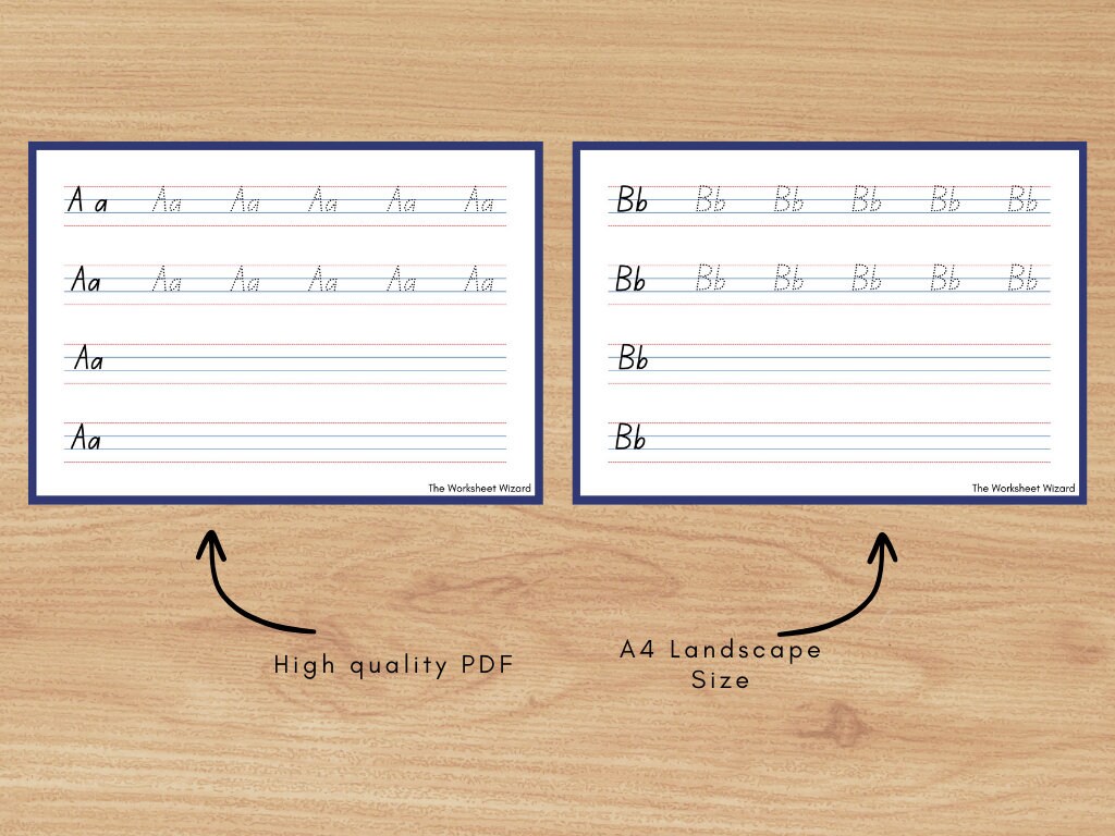 Alphabet NSW Foundation Print Font Letter Tracing A-Z Handwriting ...