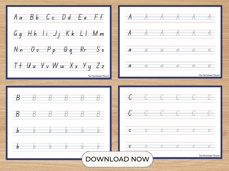 A-Z Preschool Pre-k Kinder Toddler NSW Foundation Print Font Alphabet ...