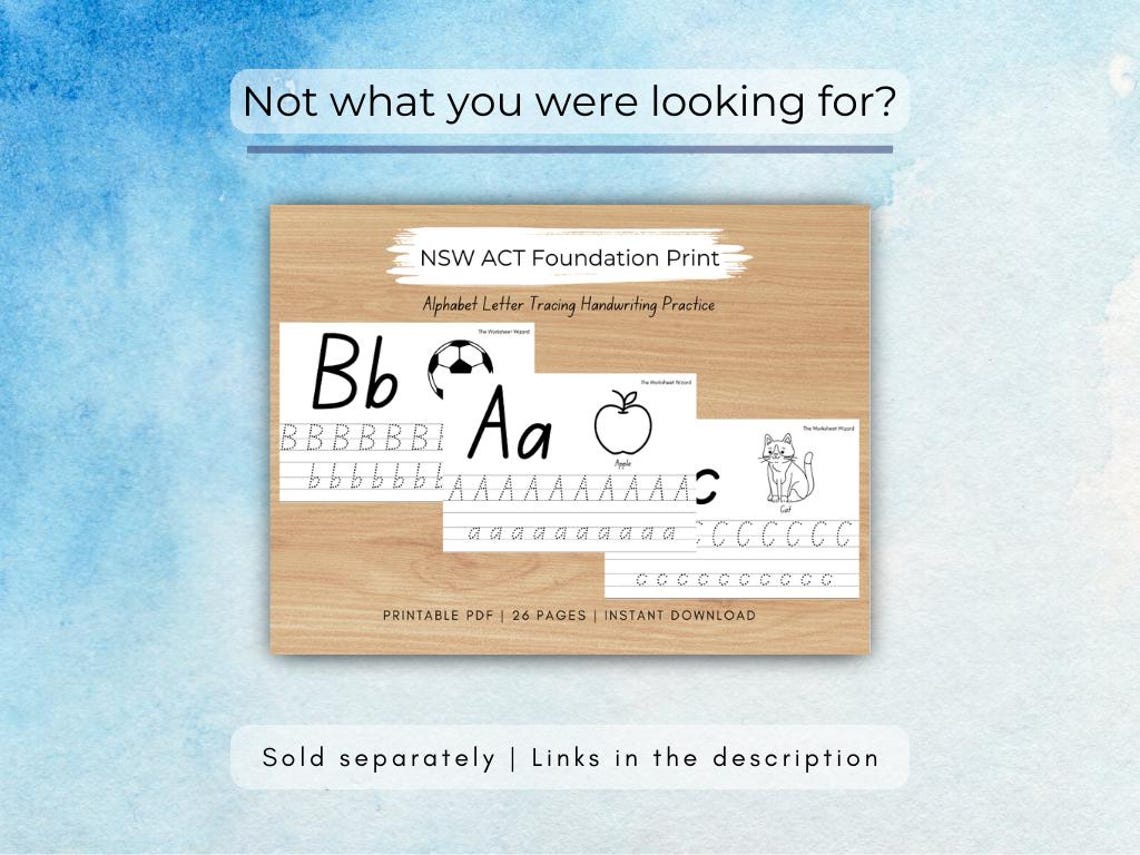 Alphabet NSW Foundation Print Font Letter Tracing A-Z Handwriting ...