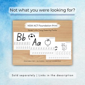 Alphabet NSW Foundation Print Font Letter Tracing A-Z Handwriting ...