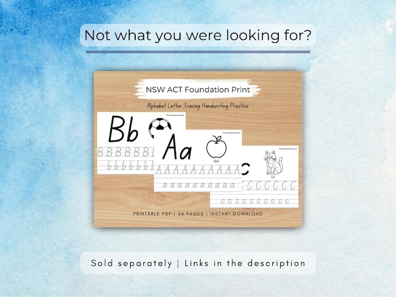 Alphabet NSW Foundation Print Font Letter Tracing A-Z Handwriting ...