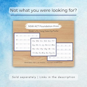 Alphabet NSW Foundation Print Font Letter Tracing A-Z Handwriting ...