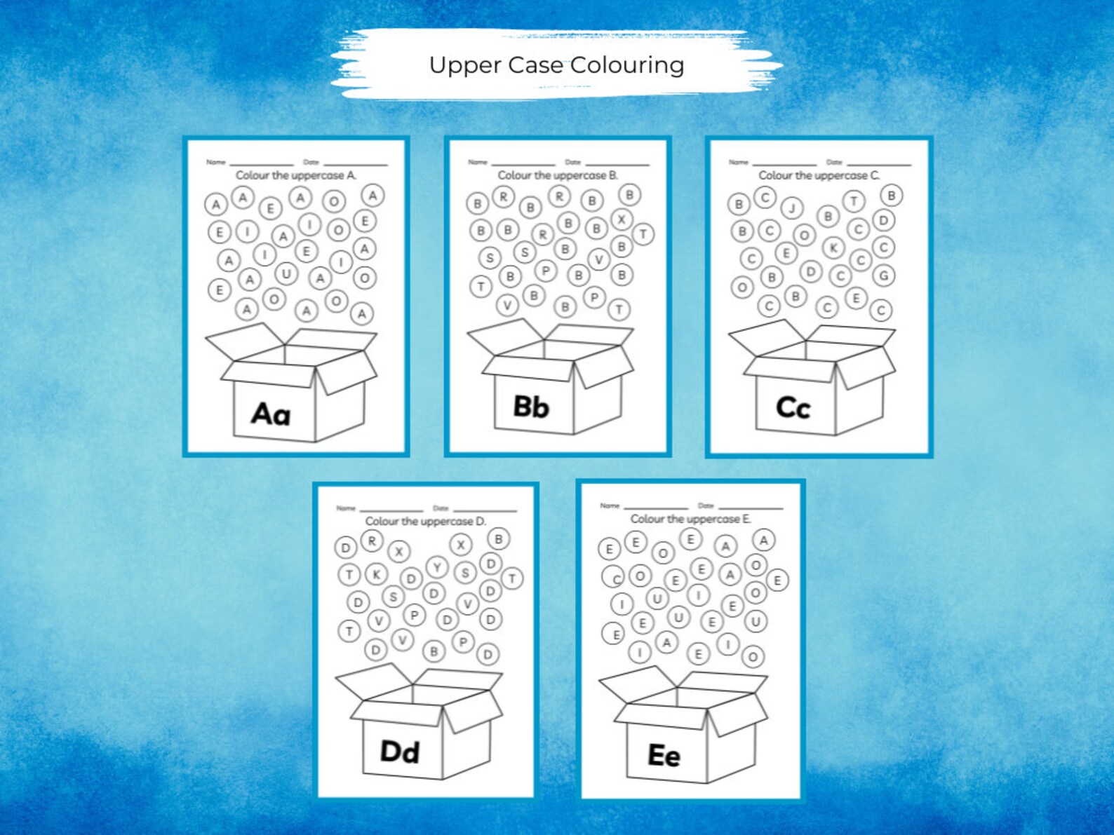 Alphabet Printable Worksheets Workbook Preschool Kindergarten Pre-k ...