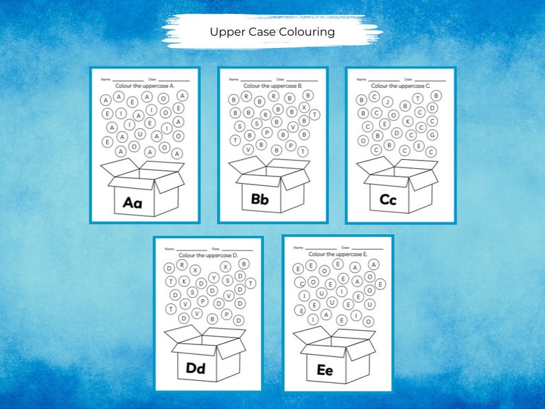 Alphabet Printable Worksheets Workbook Preschool Kindergarten Pre-k ...