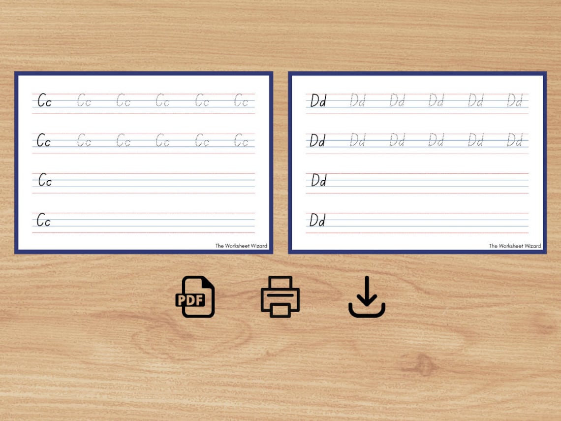 Alphabet NSW Foundation Print Font Letter Tracing A-Z Handwriting ...