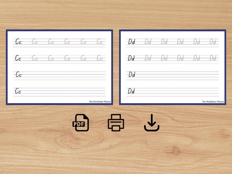 Alphabet NSW Foundation Print Font Letter Tracing A-Z Handwriting ...