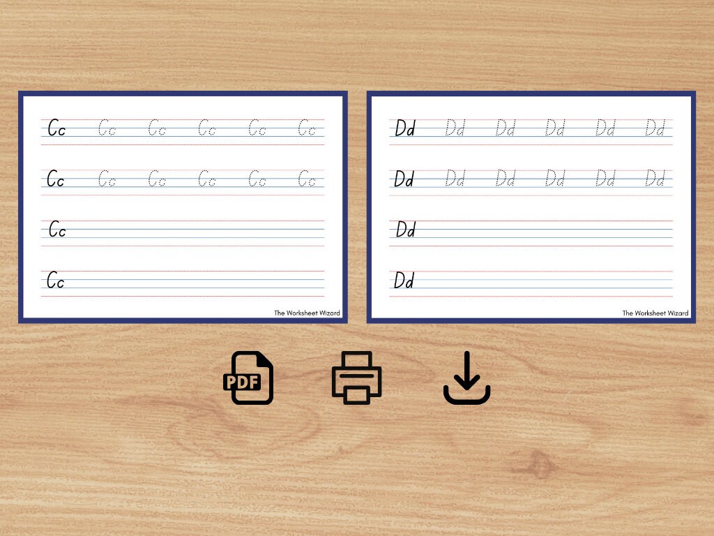 Alphabet NSW Foundation Print Font Letter Tracing A-Z Handwriting ...