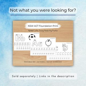 Alphabet NSW Foundation Print Font Letter Tracing A-Z Handwriting ...