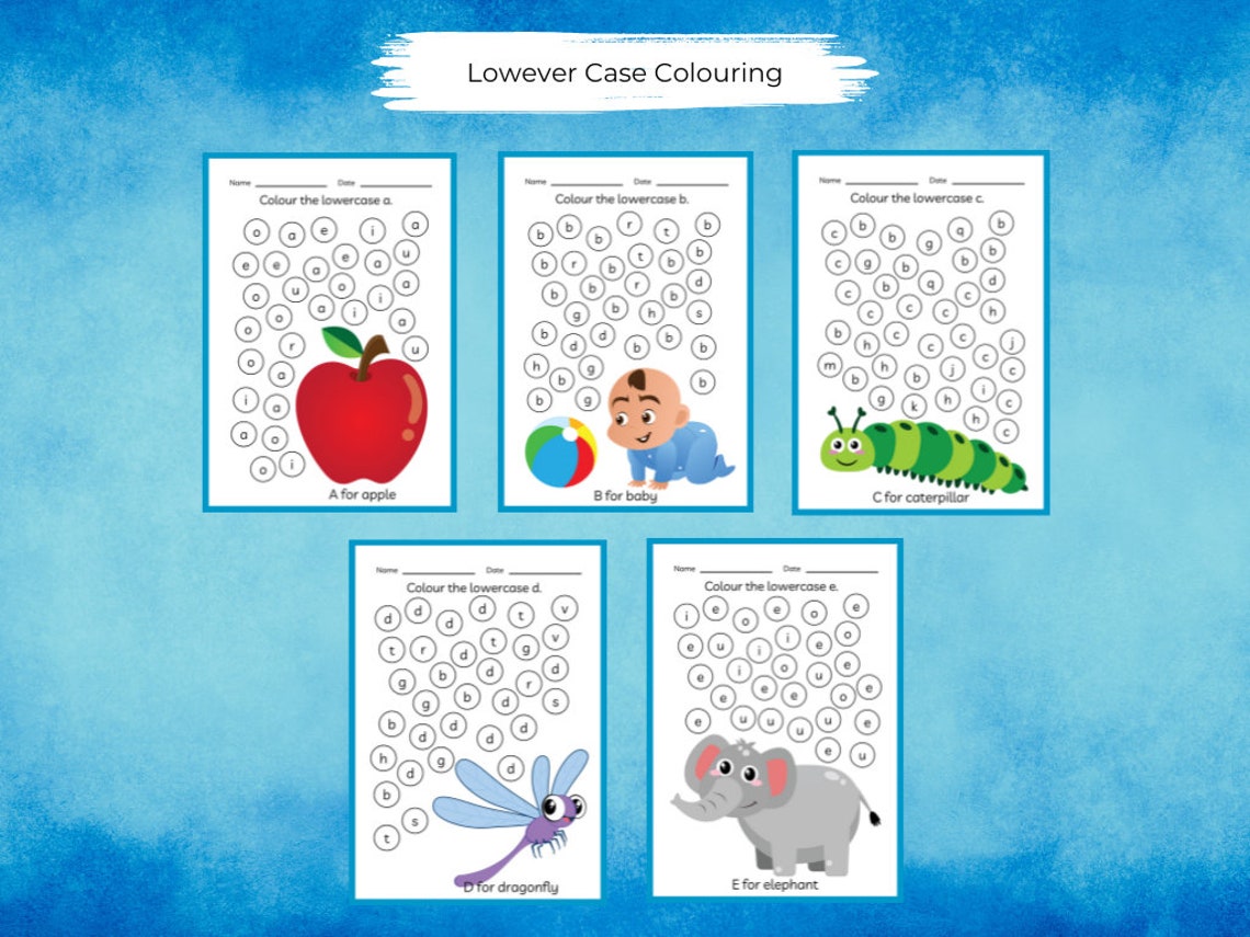 Alphabet Printable Worksheets Workbook Preschool Kindergarten Pre-k ...