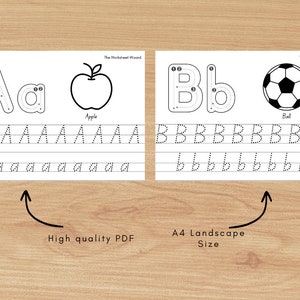 ABC Handwriting Practice A-Z NSW ACT Foundation Print Font Alphabet ...