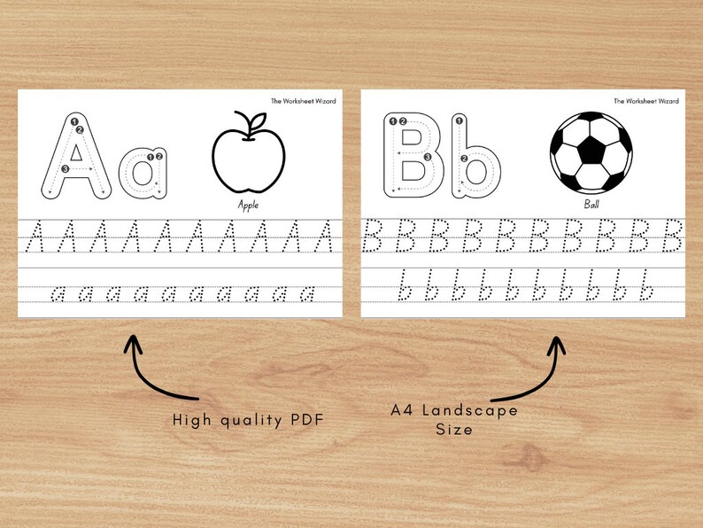 ABC Handwriting Practice A-Z NSW ACT Foundation Print Font Alphabet ...