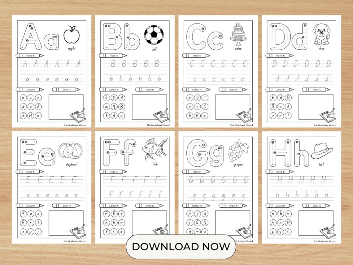 Alphabet Letter Tracing NSW ACT Foundation Print Font A-Z Handwriting ...