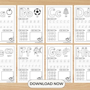 Alphabet Letter Tracing NSW ACT Foundation Print Font A-Z Handwriting ...
