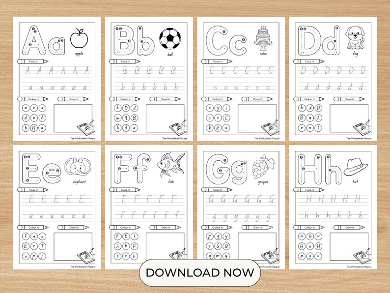 Alphabet Letter Tracing NSW ACT Foundation Print Font A-Z Handwriting ...