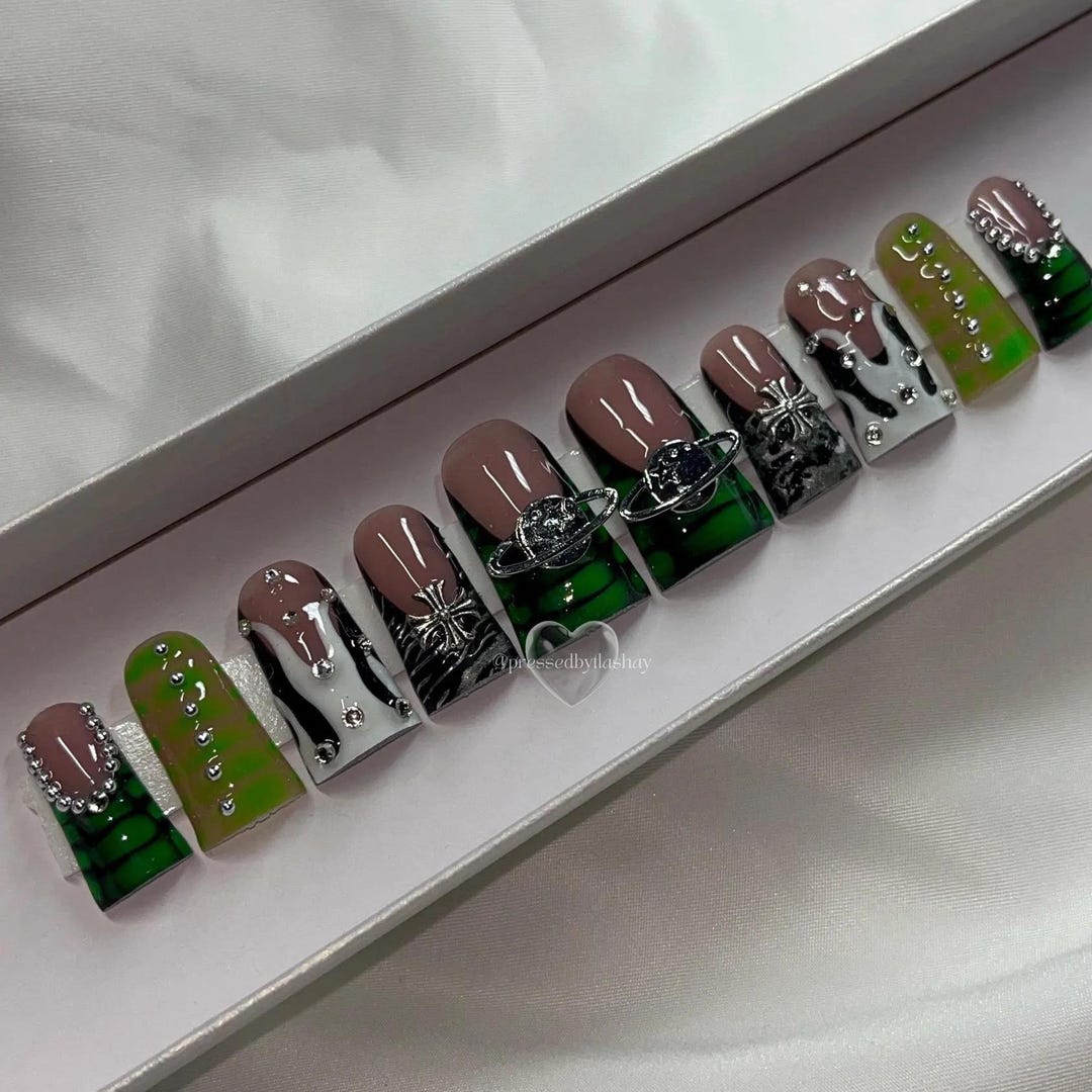 Duck Nail Press Ons / Animal Print Press Ons/ Custom Press on Set - Etsy