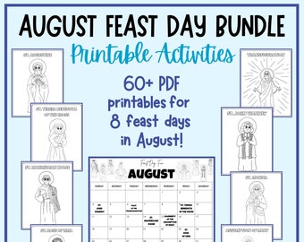 Assumption of Mary Kids Printable August Feast Day Activities Poem and Coloring Pages for ...