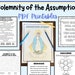 Assumption of Mary Kids Printable August Feast Day Activities Poem and Coloring Pages for ...