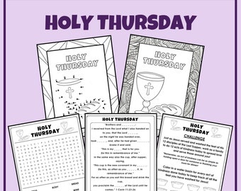Holy Week Activities Bundle - Printable Activities for Holy Week - PDF ...