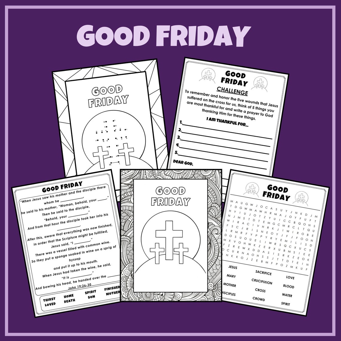 Good Friday Activities - Printable Activities for Holy Week - PDF ...