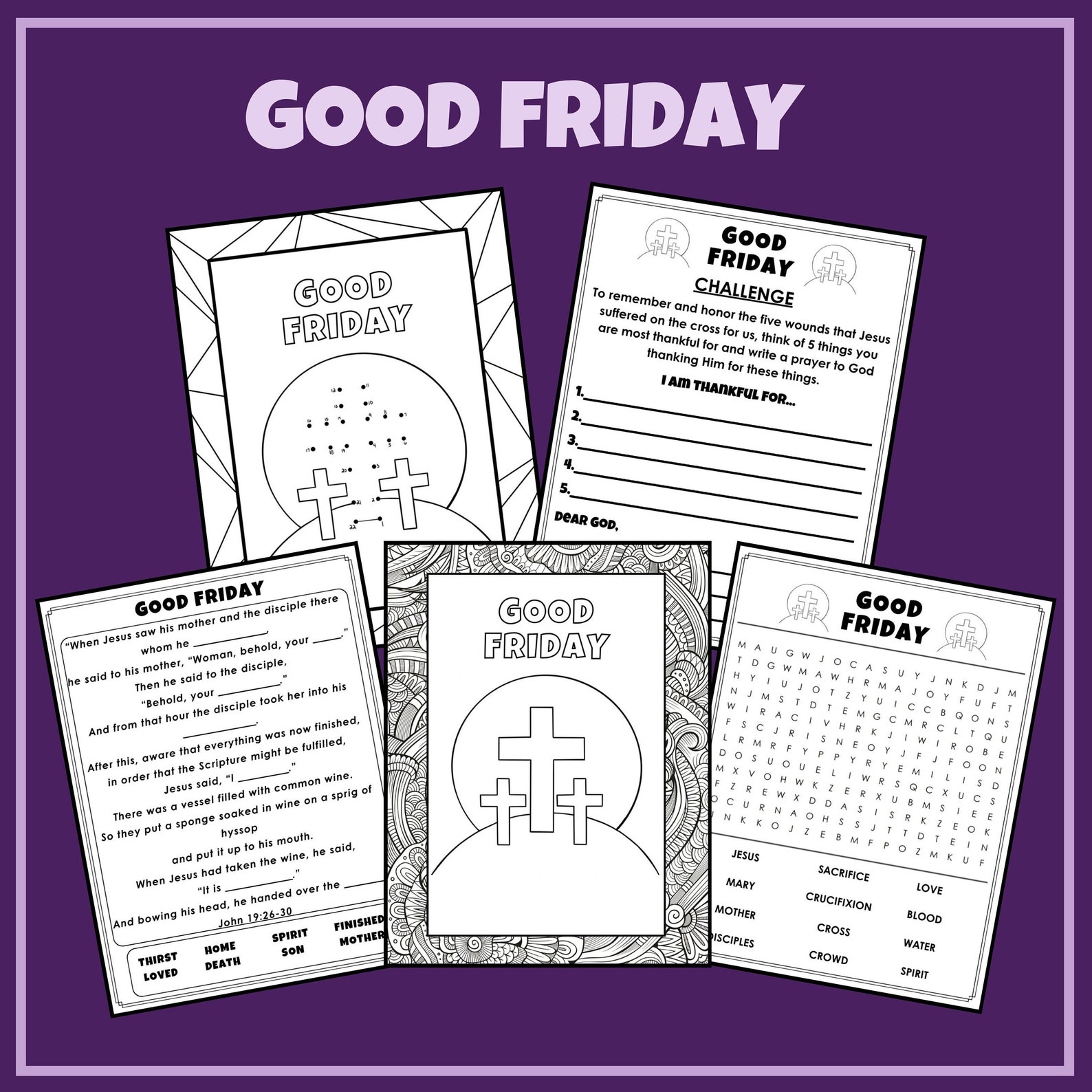 Good Friday Activities - Printable Activities for Holy Week - PDF ...