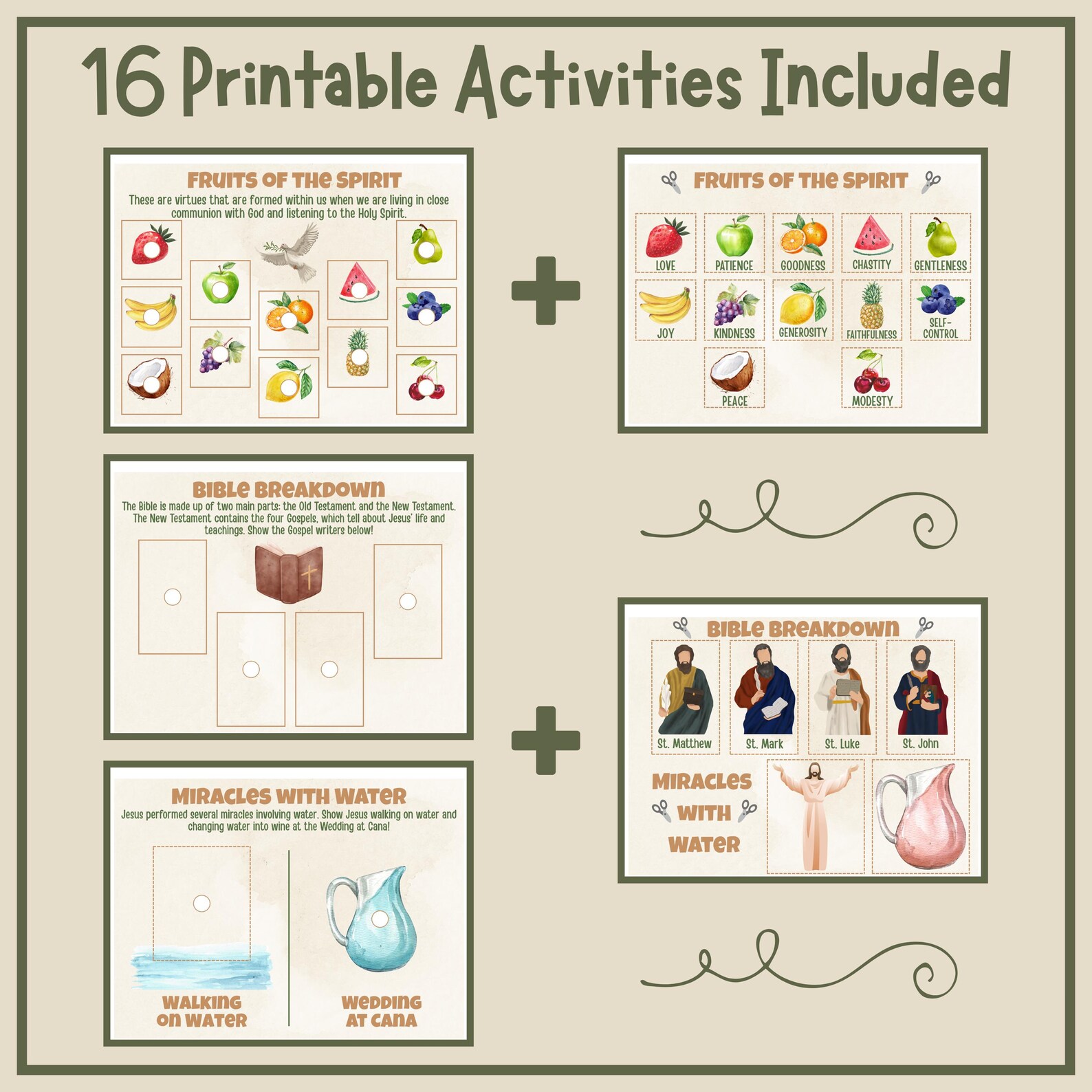Catholic Busy Book Printable Activities for Kids Homeschool Religious ...