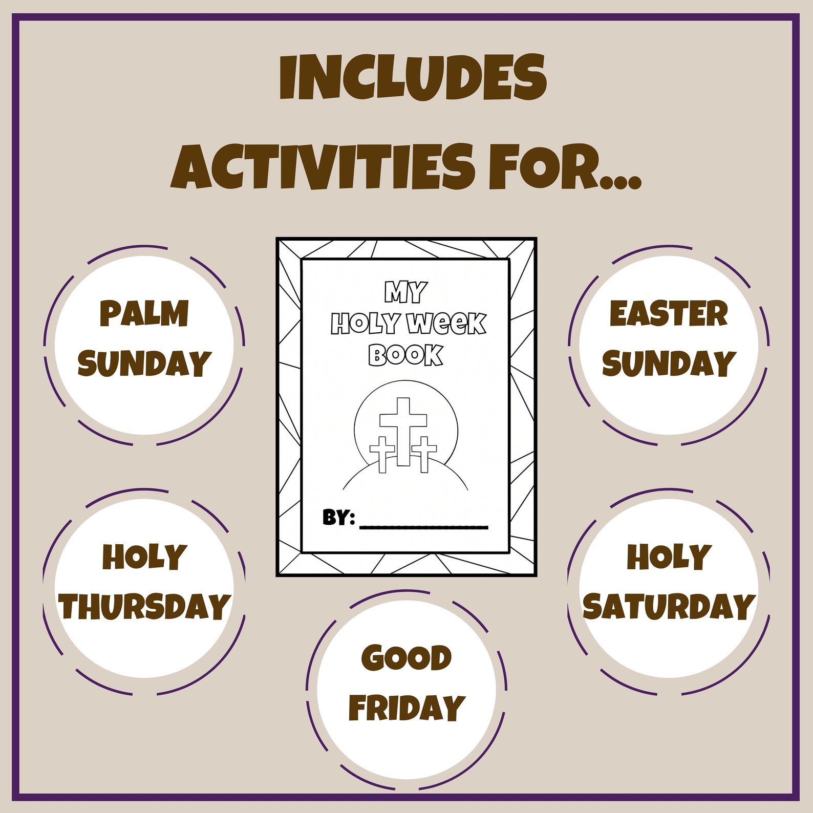 Holy Week Activities Bundle - Printable Activities for Holy Week - PDF ...