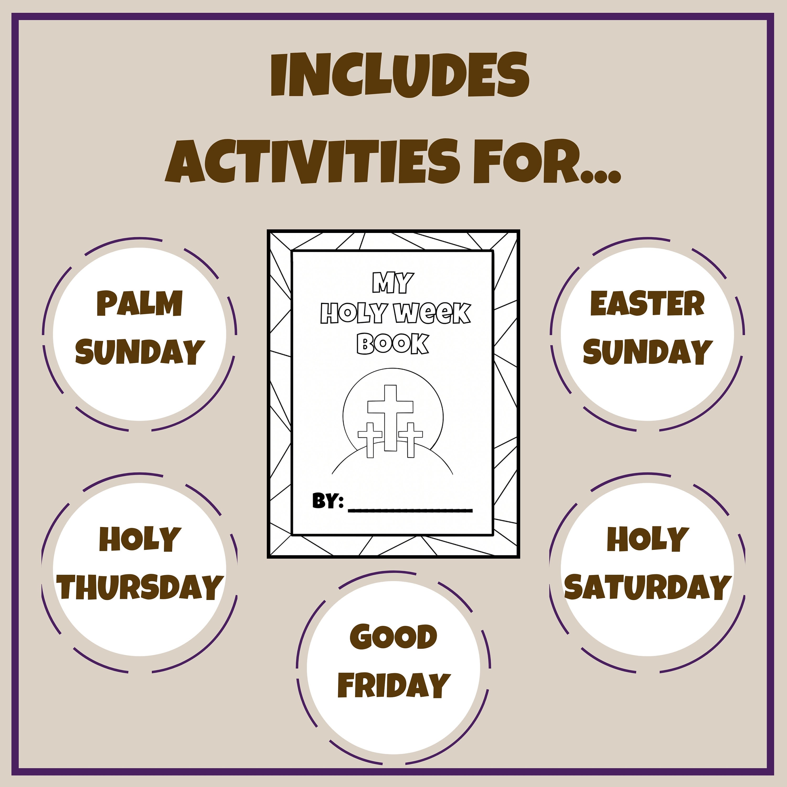 Holy Week Activities Bundle - Printable Activities for Holy Week - PDF ...