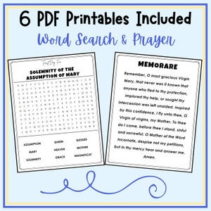 Assumption of Mary Kids Printable August Feast Day Activities and ...