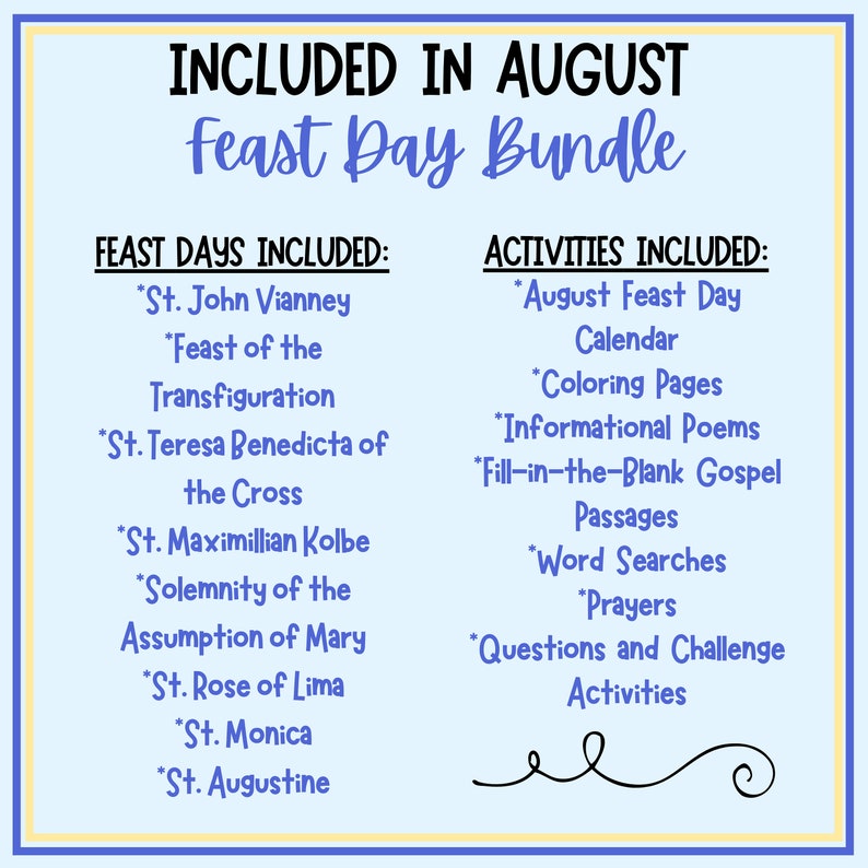 Assumption of Mary Kids Printable August Feast Day Activities and ...