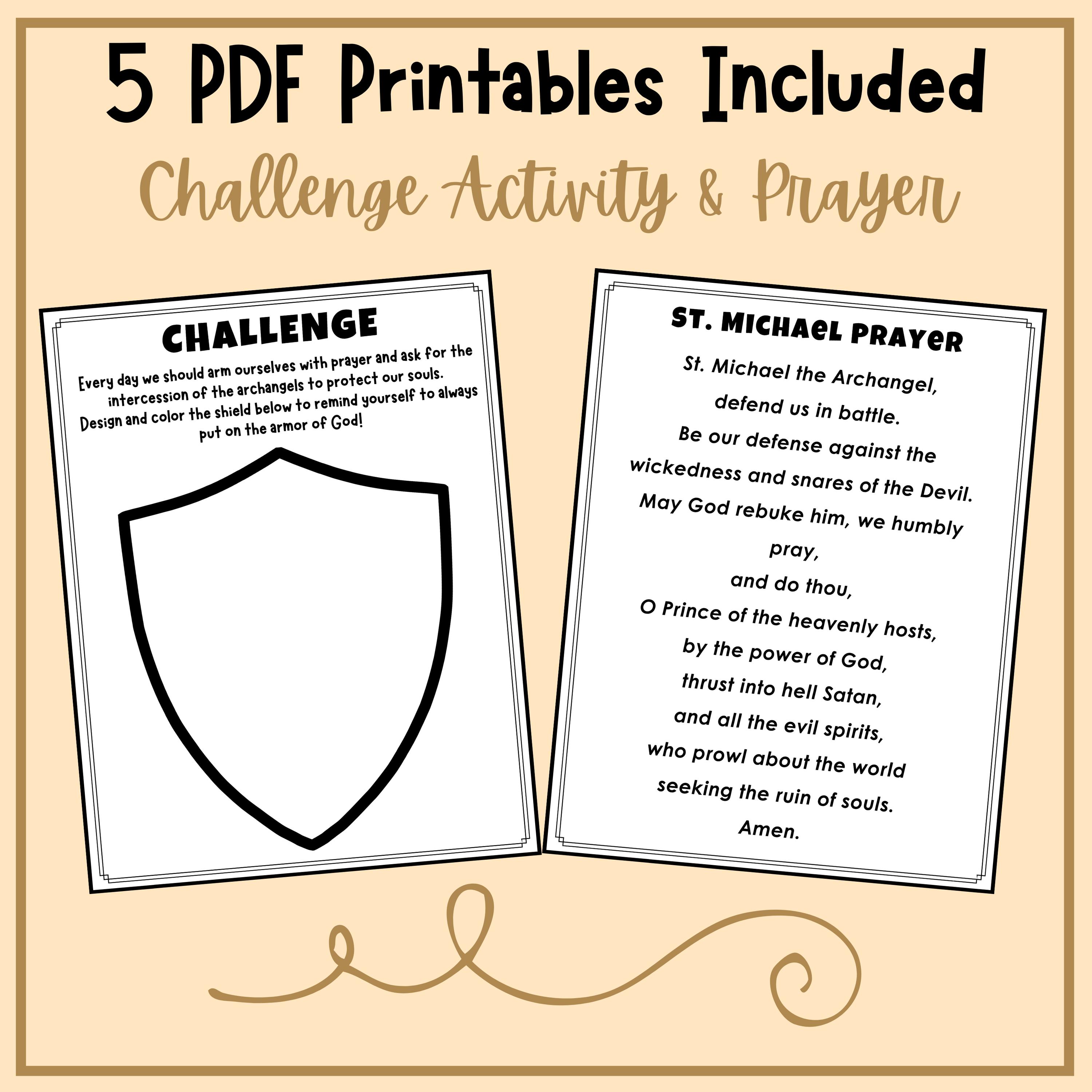 Feast of the Archangels Activities Kids Printable Catholic Michaelmas ...