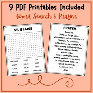 St. Blaise Feast Day Kids Activities Printable Catholic Worksheets ...