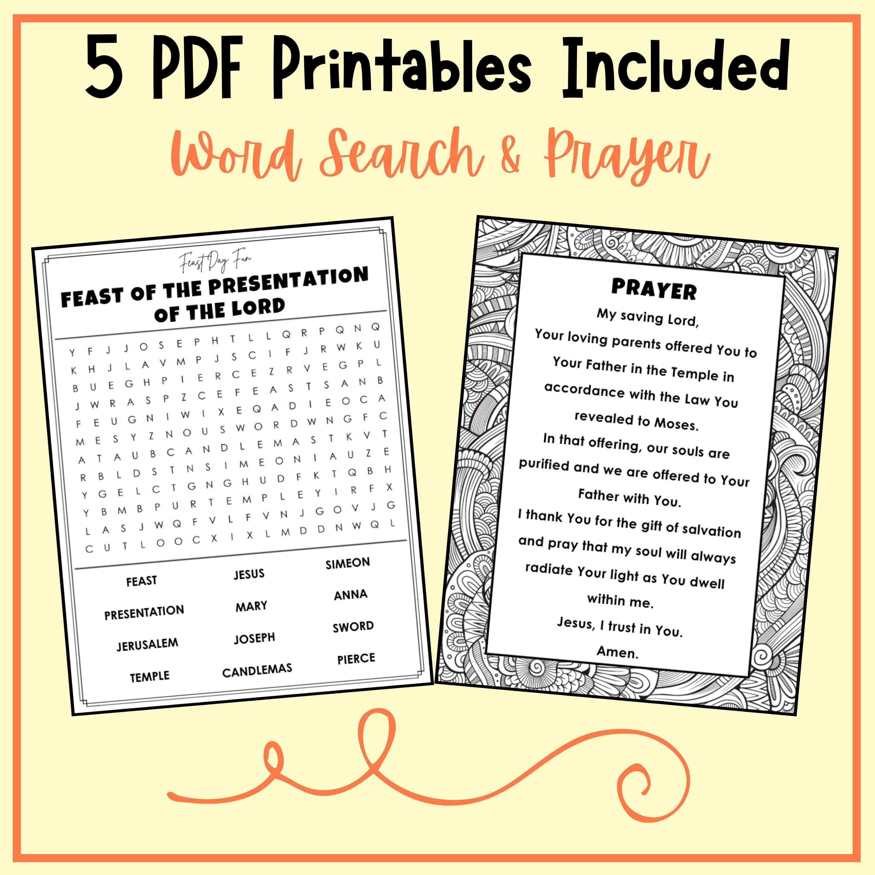 Feast of the Presentation of the Lord Jesus Kids Printable Coloring ...