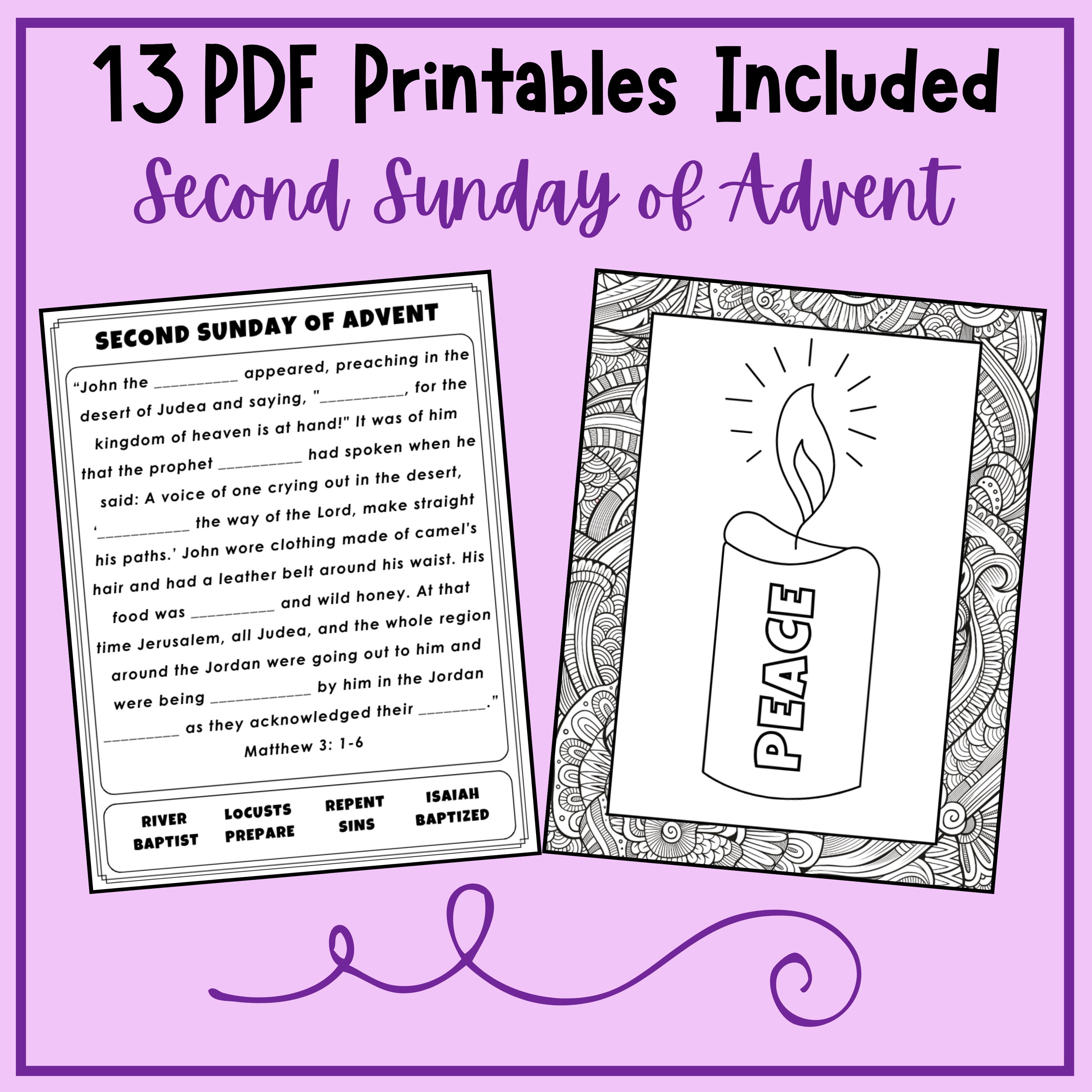 Advent Activities, Coloring Pages, and Prayer Printables for Kids - Etsy