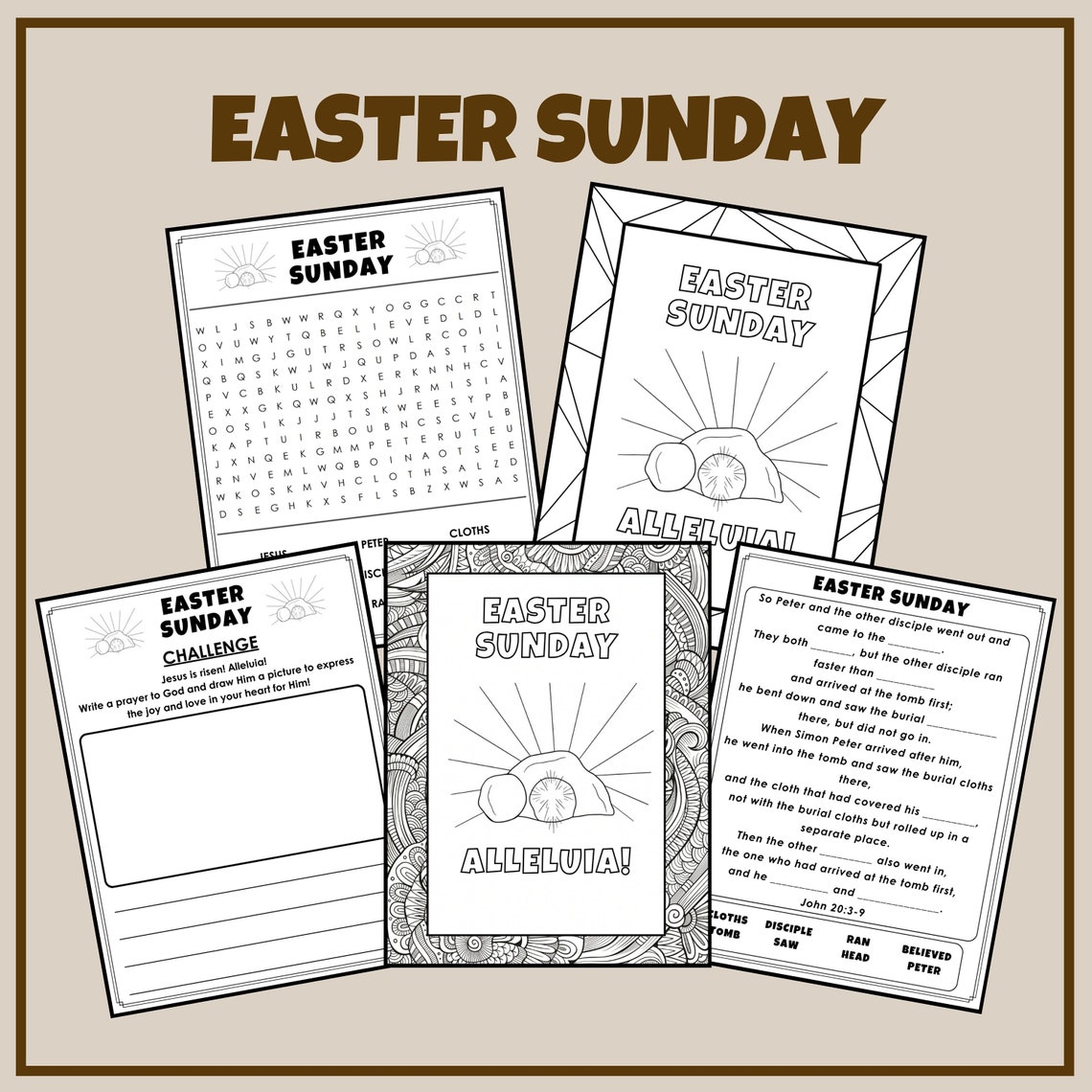 Holy Week Activities Bundle - Printable Activities for Holy Week - PDF ...