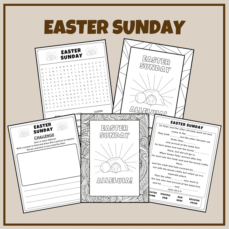 Holy Week Activities Bundle - Printable Activities for Holy Week - PDF ...