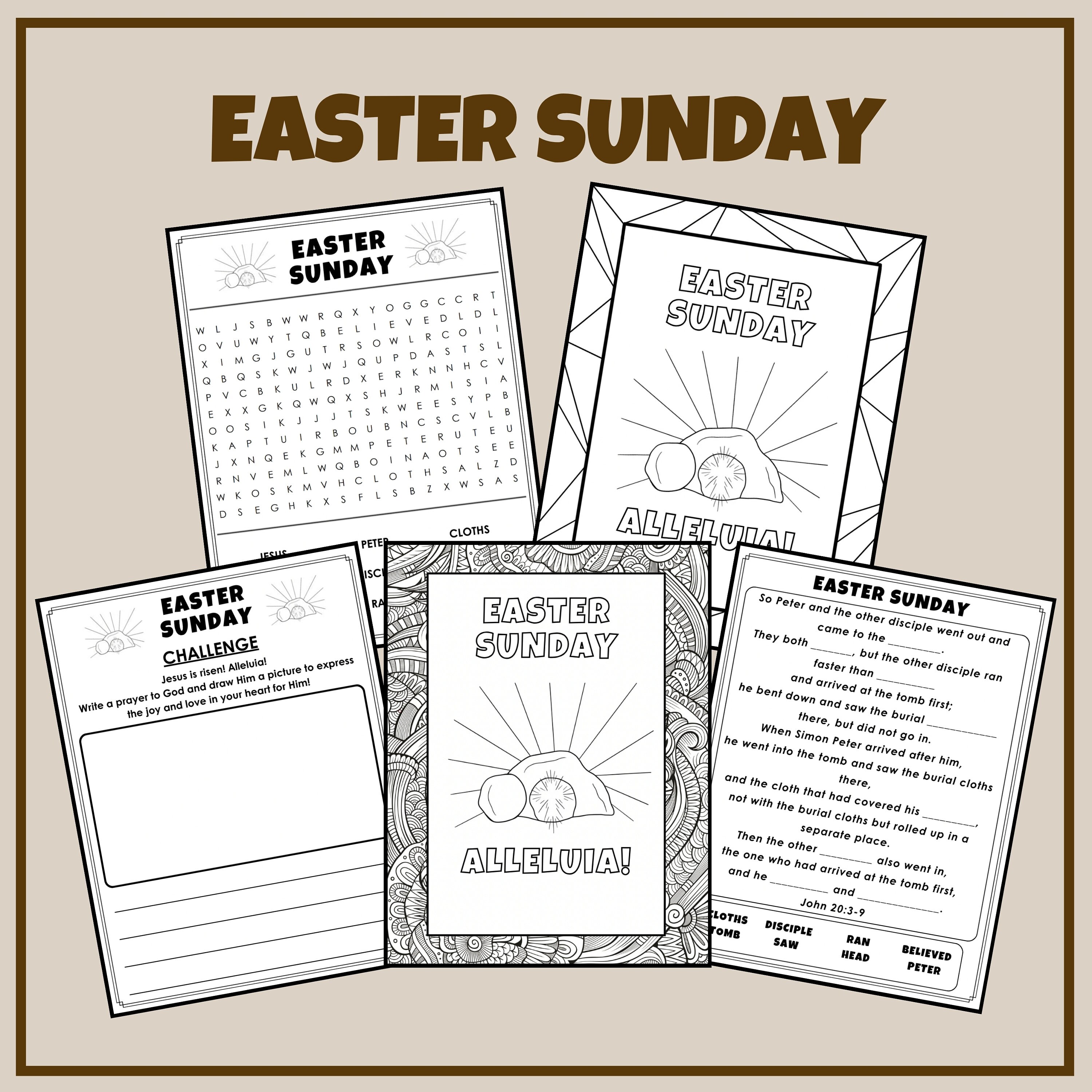 Holy Week Activities Bundle - Printable Activities for Holy Week - PDF ...