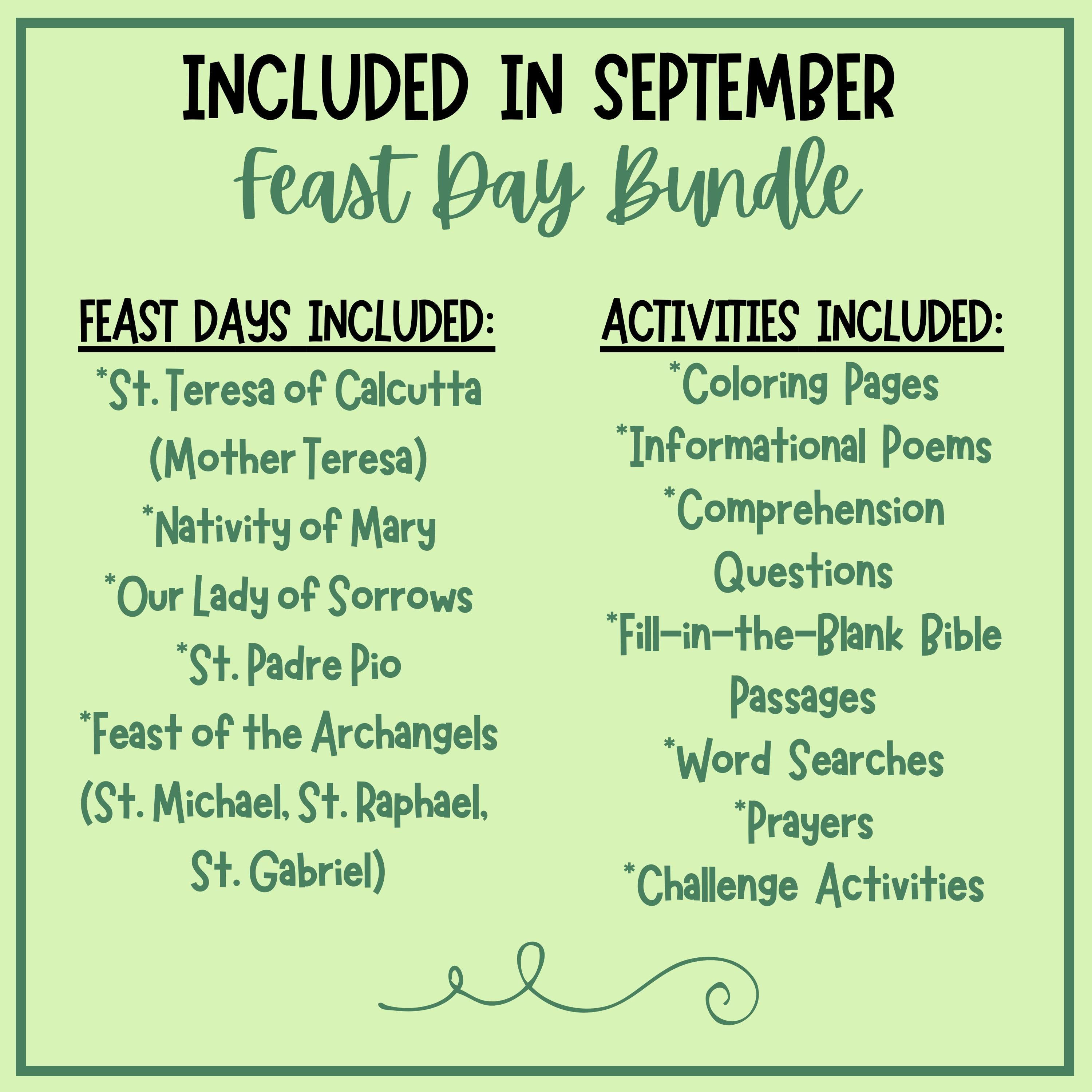 Our Lady of Sorrows Feast Day Kids Activities Printable | Seven Sorrows ...