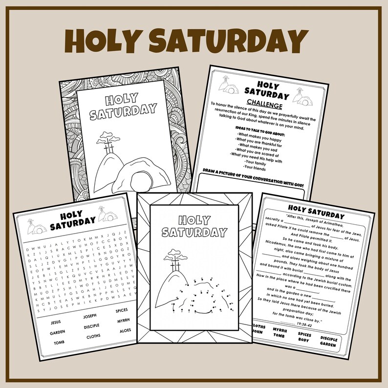 Holy Week Activities Bundle - Printable Activities for Holy Week - PDF ...