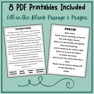 Beatitudes Printable Activities Coloring Word Search Crossword Mass ...