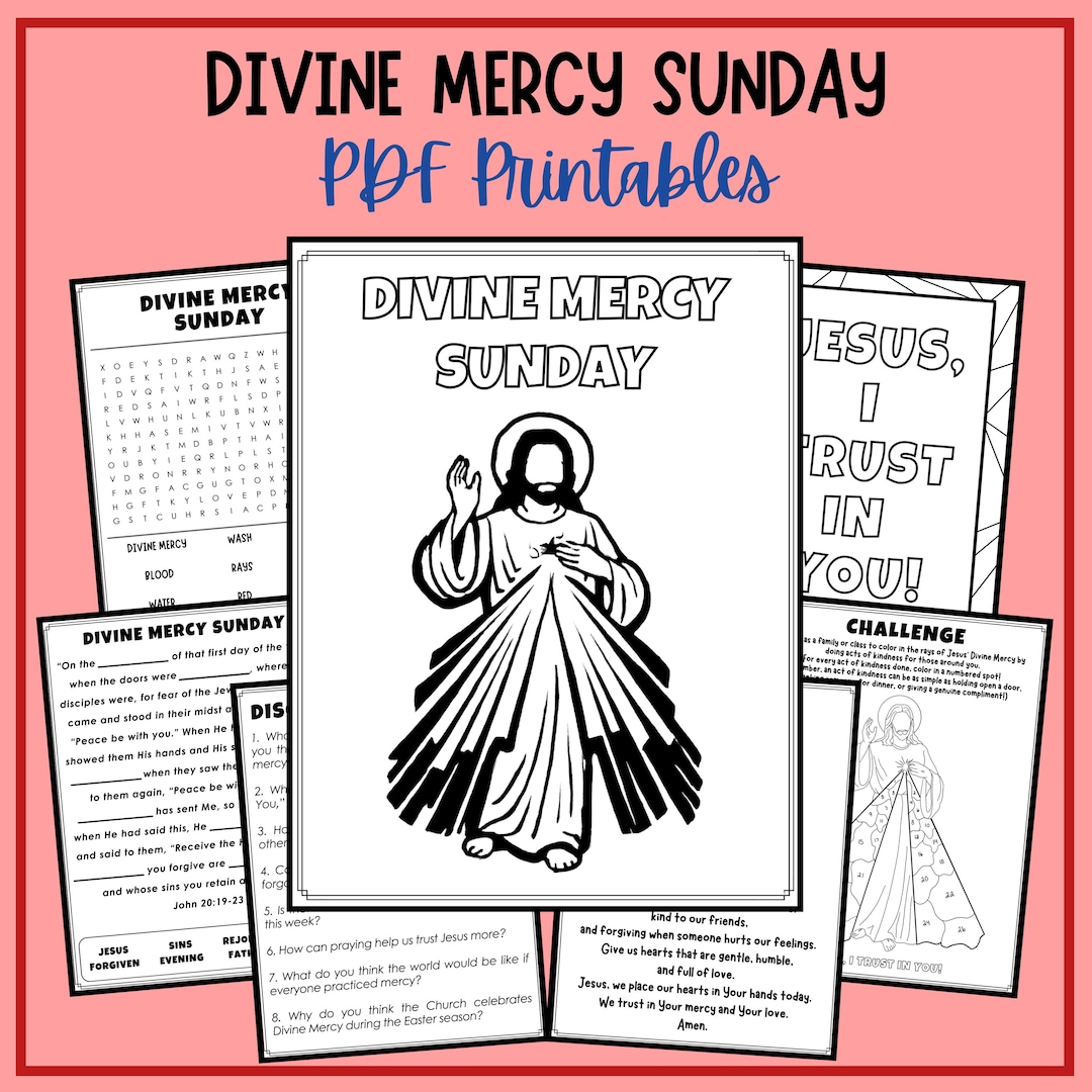 Divine Mercy Sunday St. Faustina Kowalska Kids Printable Activities ...