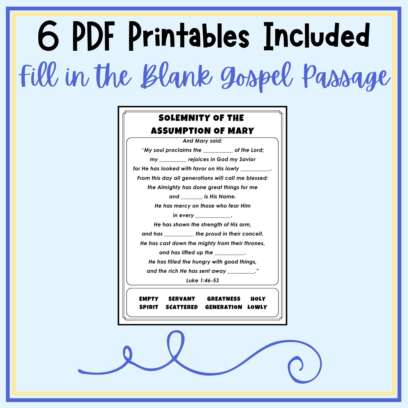 Assumption of Mary Kids Printable August Feast Day Activities Poem and Coloring Pages for ...