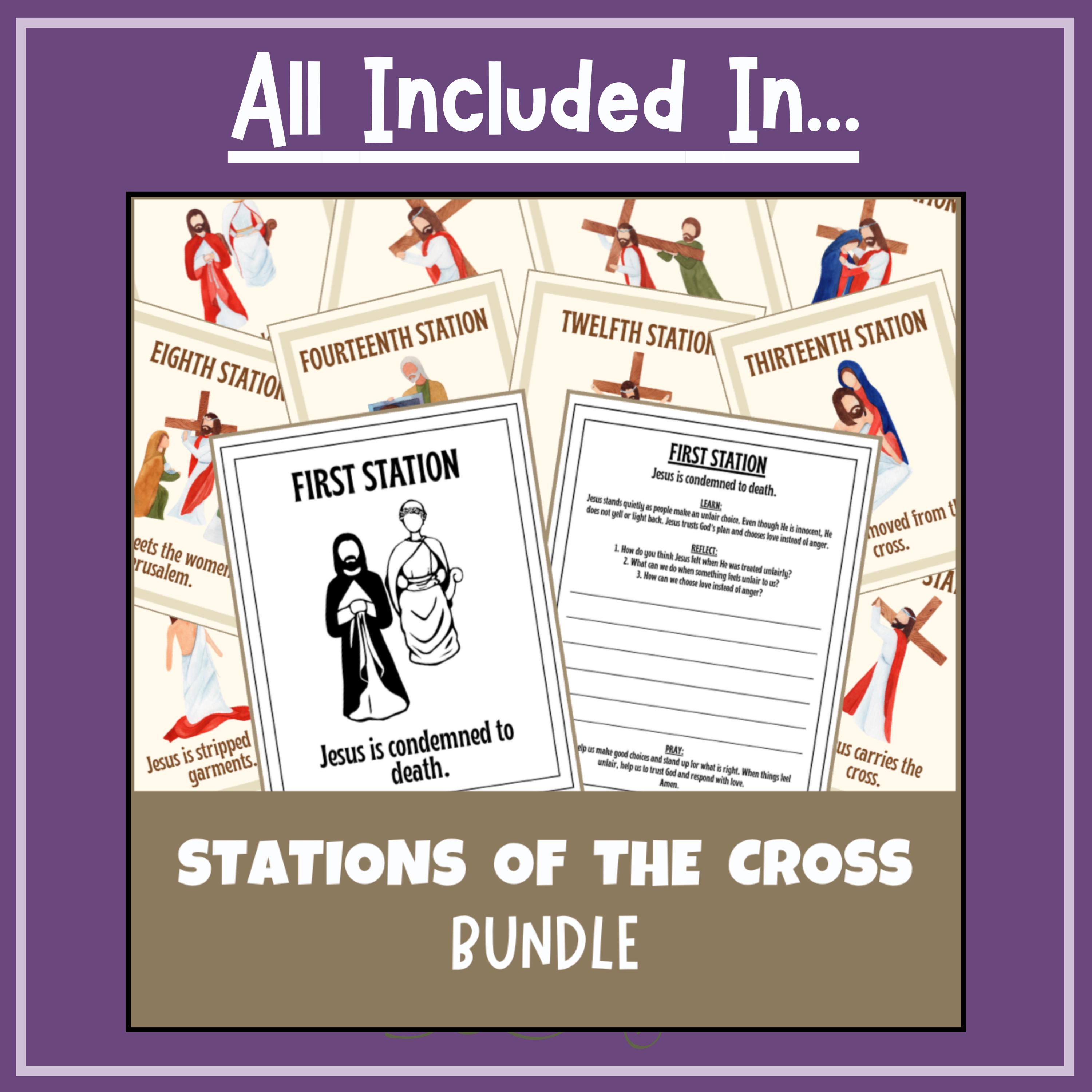 Stations of the Cross Kids Coloring Reflection Prayer Book Journal ...