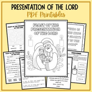 Feast of the Presentation of the Lord Jesus Kids Printable Coloring ...