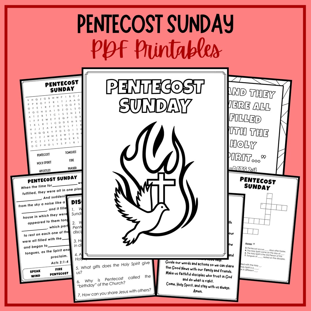 Pentecost Sunday Kids Catholic Feast Day Mass Liturgy Holy ...