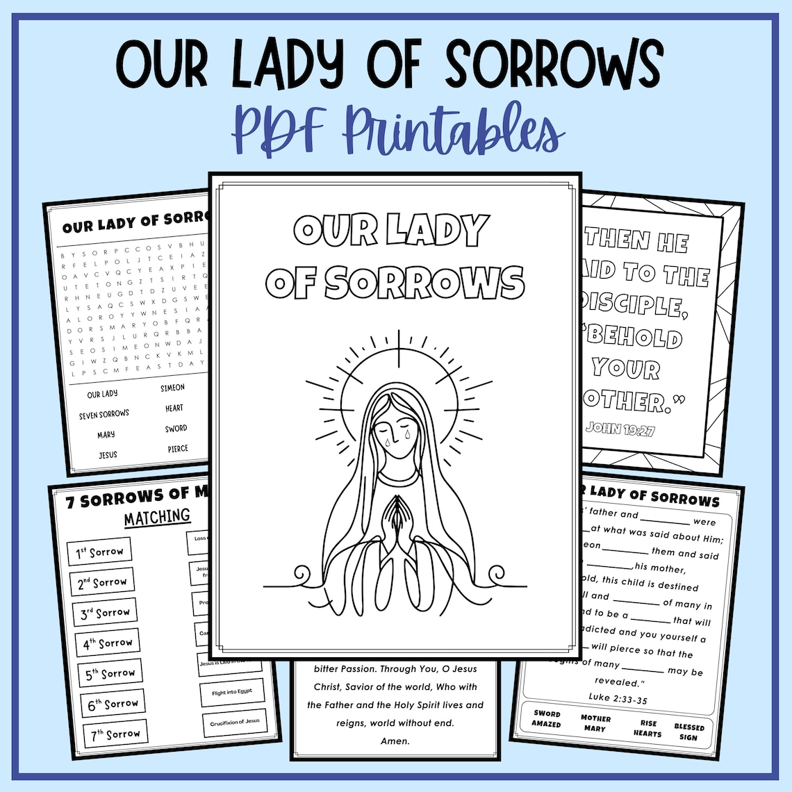 September Saint Feast Day BUNDLE Printable Catholic Activities Poem and ...