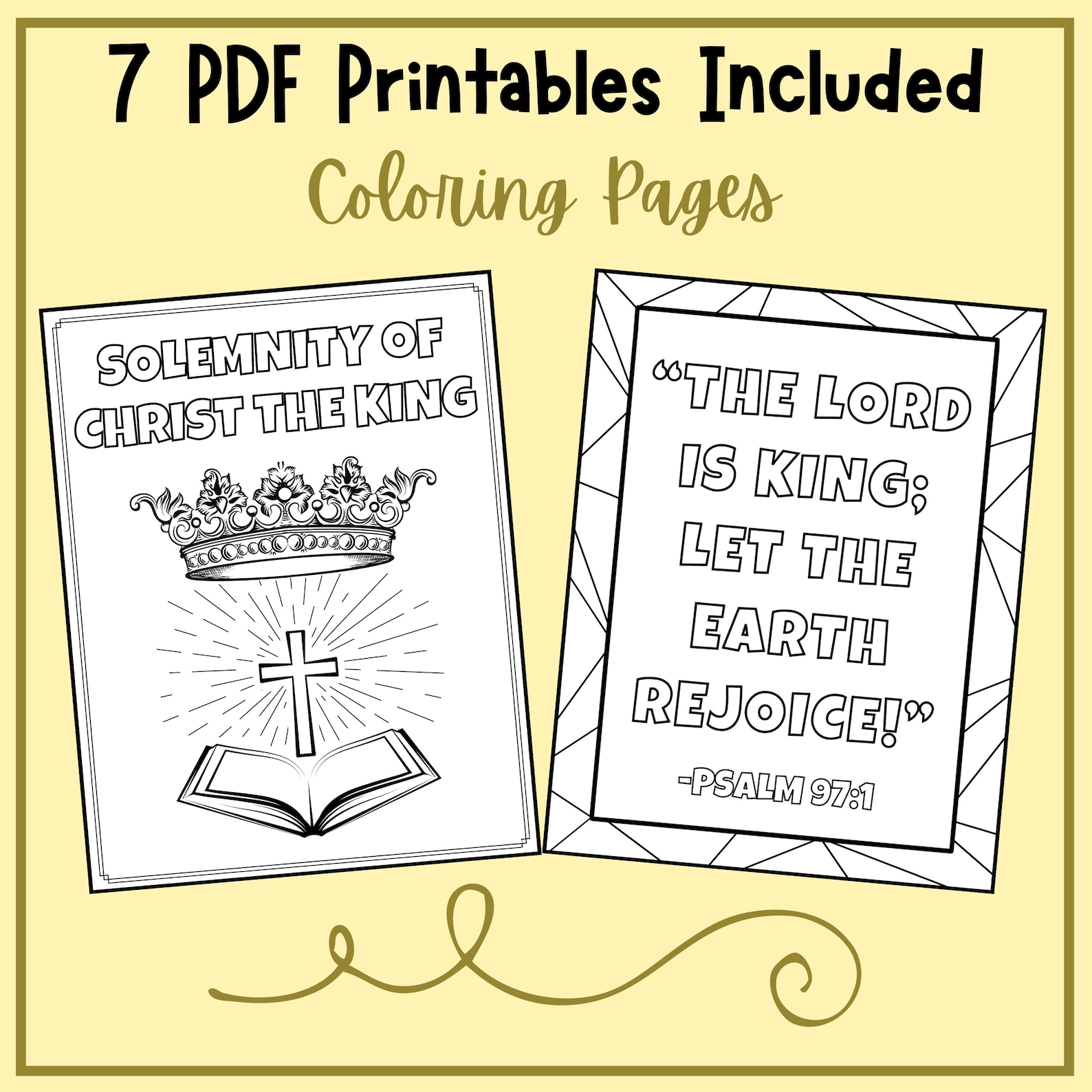 Christ the King Feast Day Solemnity Printable Activities, Coloring ...