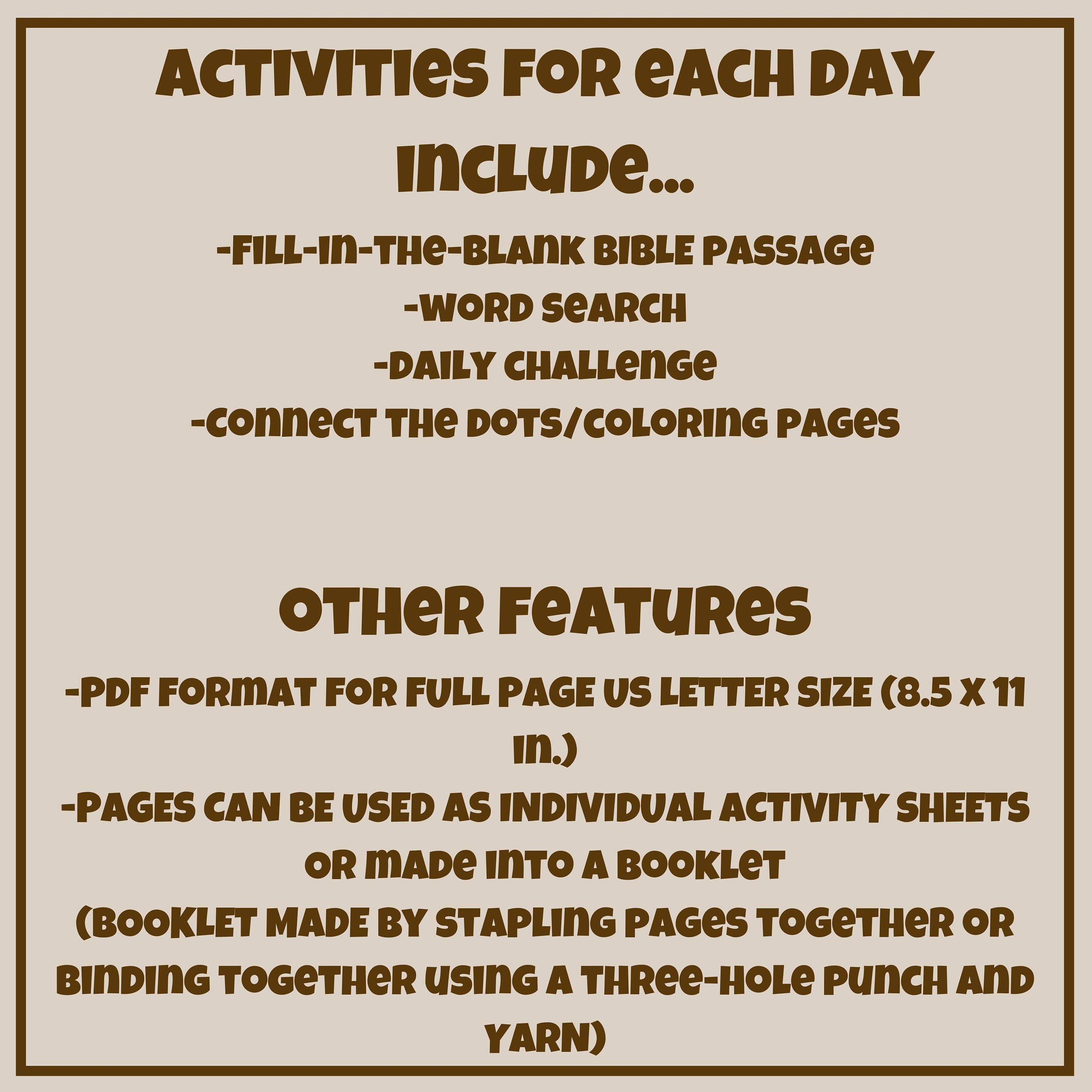 Holy Week Activities Bundle - Printable Activities for Holy Week - PDF ...