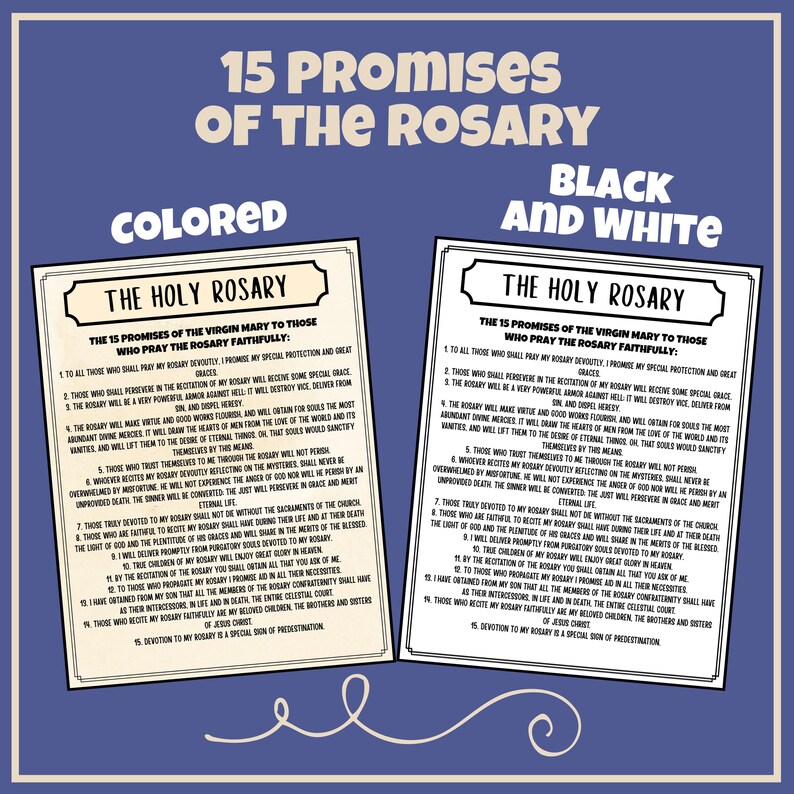 Rosary Mysteries Joyful Sorrowful Glorious Luminous Kids Printable ...