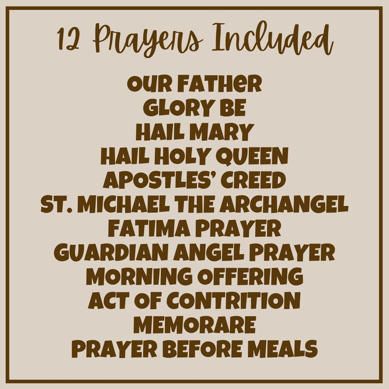 Catholic Prayers Bundle for Kids - Etsy
