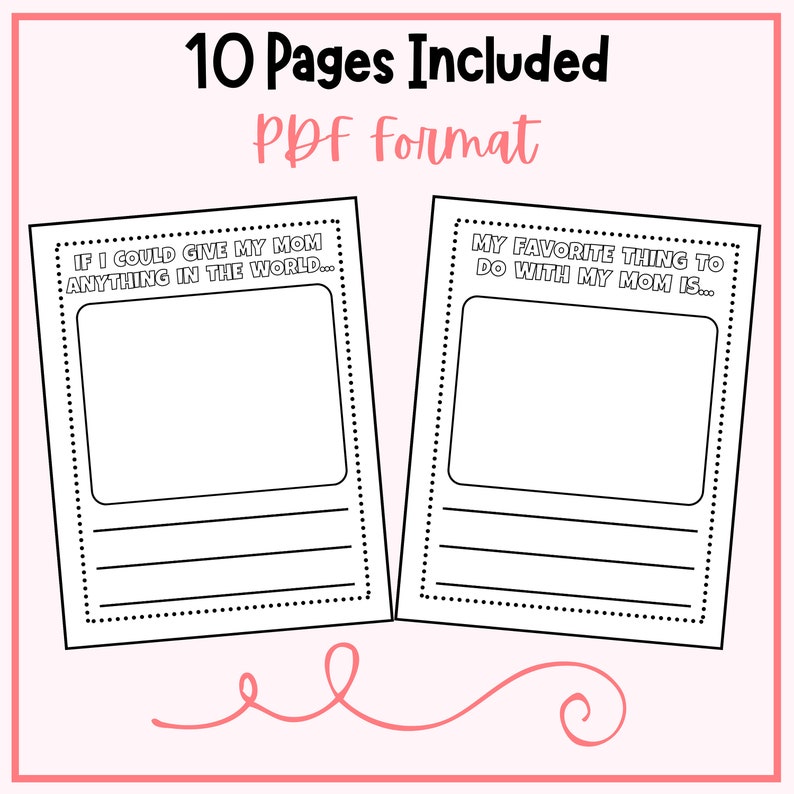 Mother's Day Book Printable for Kids, Coloring Pages and Activities for ...